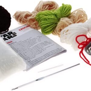 Star Wars Crochet Craft Kit - Make Princess Leia and Yoda - Everything You Need, multicolor