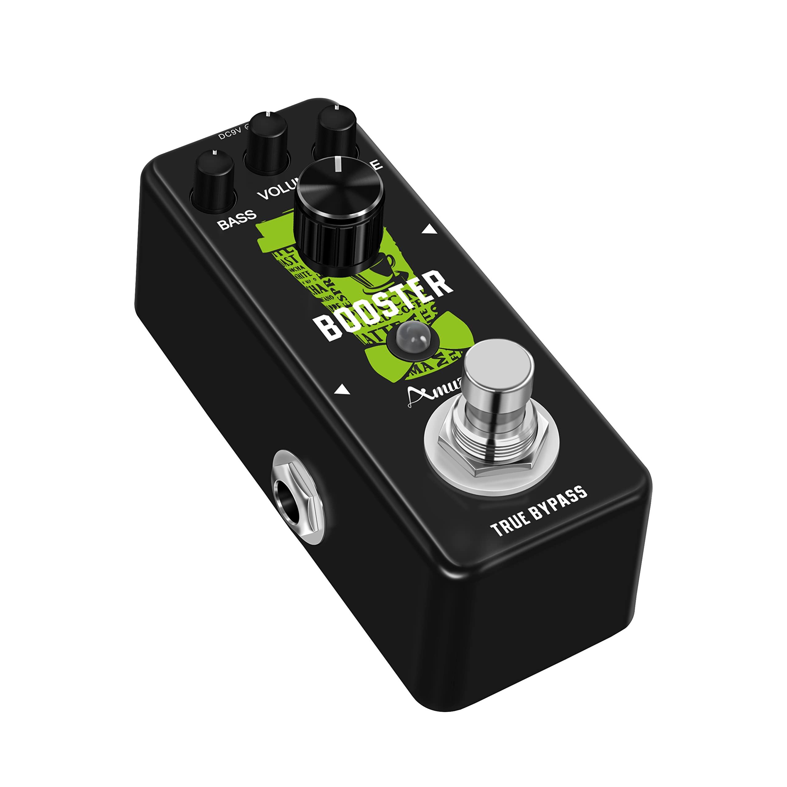 Amuzik Guitar Effect Pedal Booster Analog Guitar Boost Effects Pedals For Electric Guitar Classic Pure Signal Amplification Mini Size True Bypass