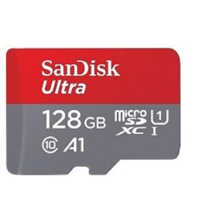 SanDisk 128GB Micro SDXC Ultra Memory Card for Switch OLED Model Nintendo Gaming System (SDSQUA4-128G-GN6MN) Class 10 UHS-1 Bundle with (1) Everything But Stromboli SD & MicroSD Memory Card Reader