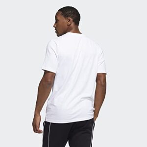 adidas Men's Double Rims Tee, White, Large