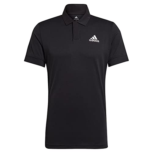 adidas Men's Tennis New York Freelift Polo Shirt, Black, Large