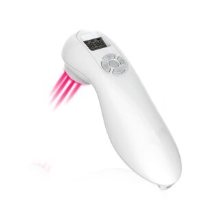 2022 upgraded cold red light therapy hand held device for pain relief, 650nm and 808nm multi-speed modes with pulse function for full body back knees shoulders joints muscle pain relief