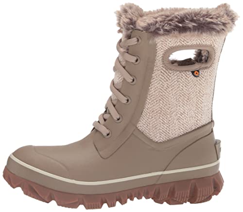 Bogs Womens Arcata Boot Snow, Cozy Cheveron-Taupe, 11