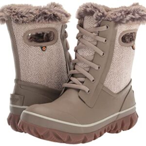 Bogs Womens Arcata Boot Snow, Cozy Cheveron-Taupe, 11