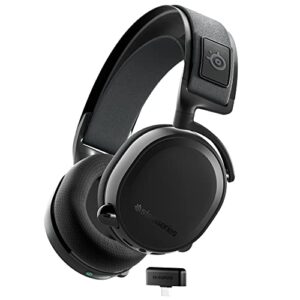 steelseries arctis 7+ wireless gaming headset – lossless 2.4 ghz – 30 hour battery life – usb-c – 7.1 surround – for pc, ps5, ps4, mac, android and switch - black