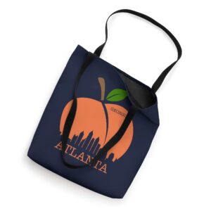 Atlanta Georgia Peach Skyline Tote Bag