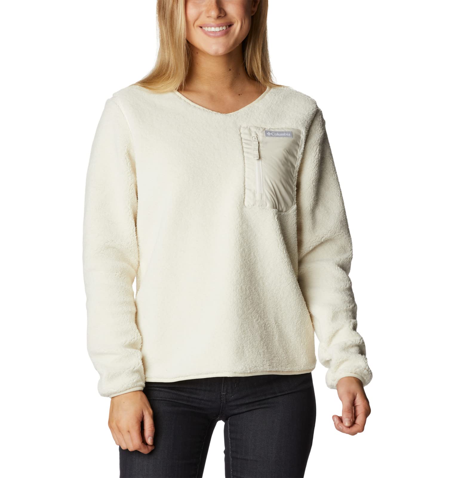 Columbia Women's West Bend Crew, Chalk, Large