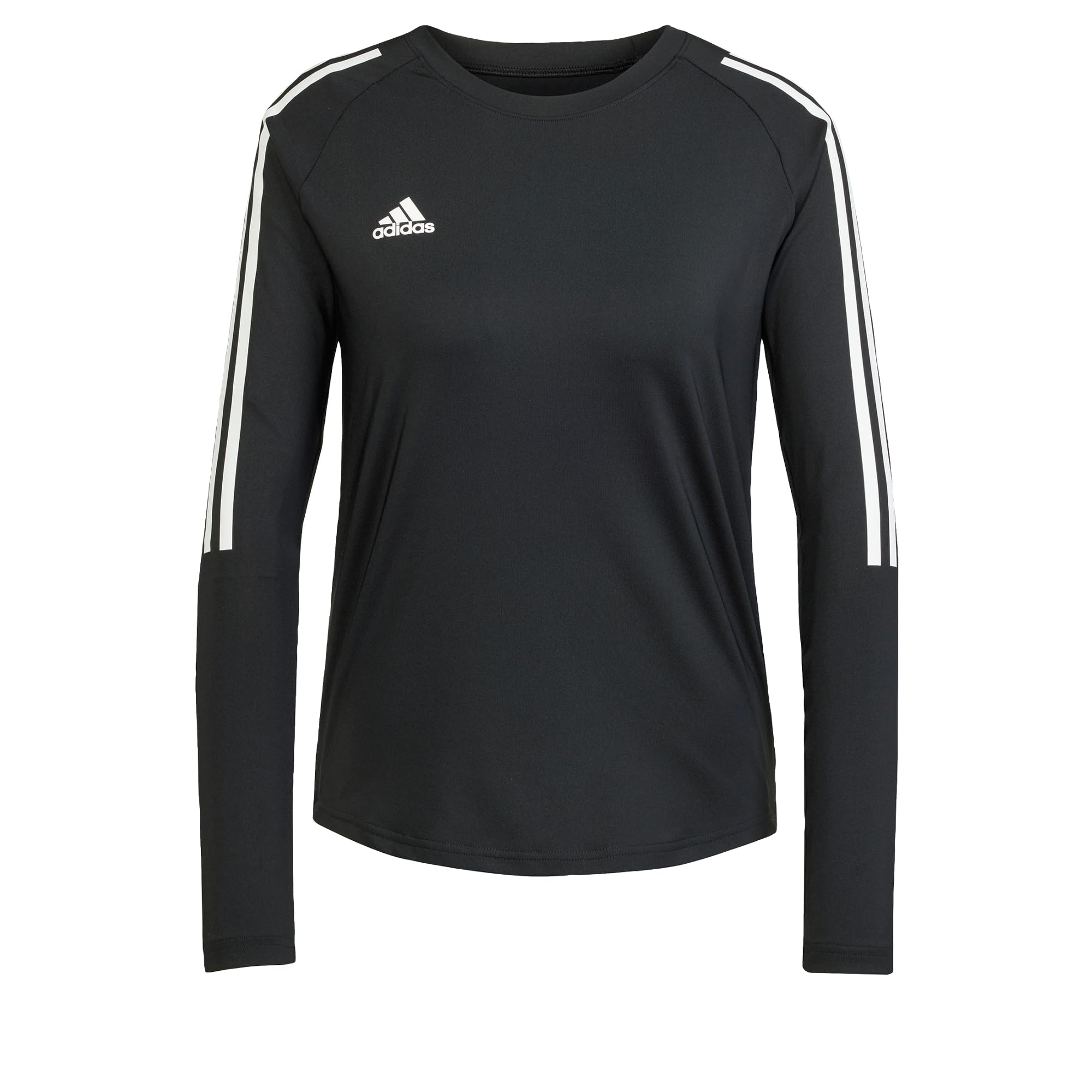 adidas Women's Hi Low Jersey Long Sleeve, Black/White, X-Large