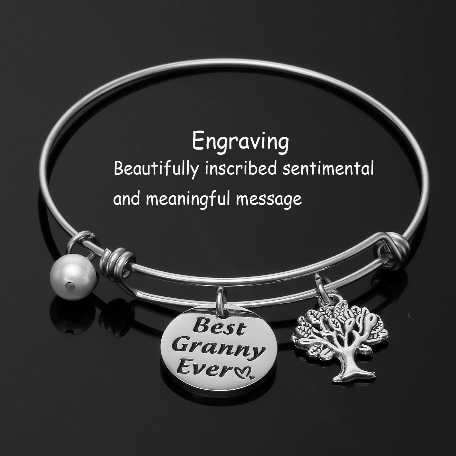 Kivosliviz Granny Bracelet Gifts for Women a Granny Present Ideas Best Granny ever Bangle Braclets Jewelry Granny Bracelet