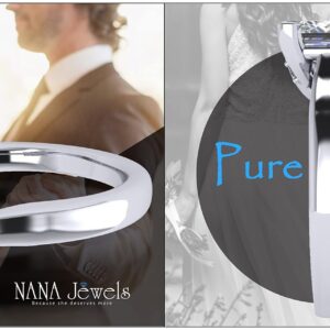 NANA Jewels 2.00ct Princess Lucita Solitaire Engagement Ring Wedding Set Pure Brilliance Zirconia in Silver Size 7