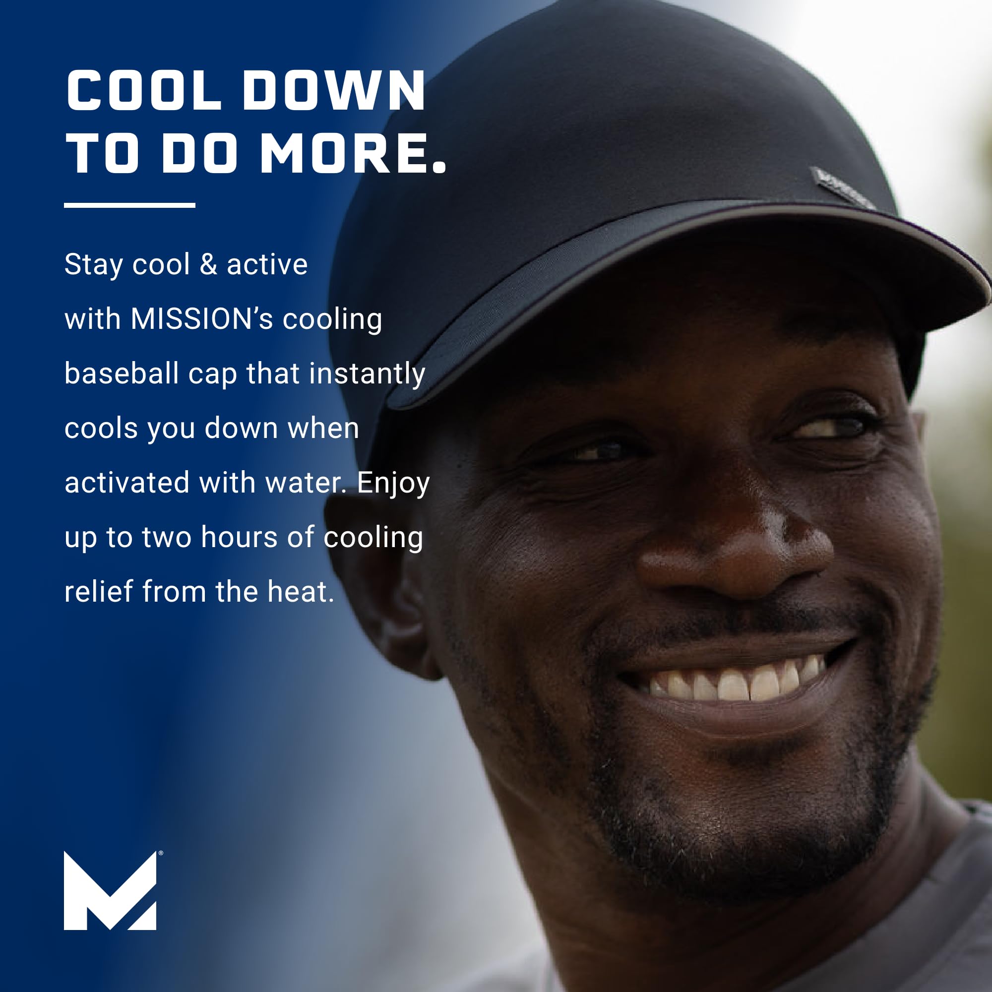 MISSION Cooling Sprint Hat, Black - Unisex Running Hat for Men & Women - Lightweight, Flexible Fit - Cools Up to 2 Hours - UPF 50 Sun Protection - Machine Washable