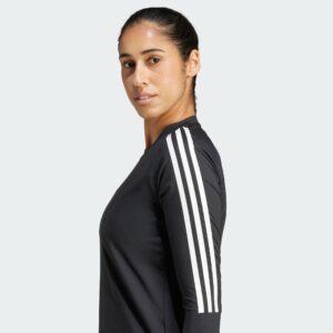 adidas Women's Hi Low Jersey Long Sleeve, Black/White, X-Large