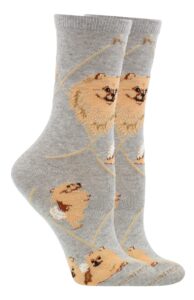 whd pomeranian socks (gray, medium)