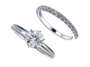 nana jewels 2.00ct matrix simulated diamond solitaire engagement ring wedding set w/pure brilliance zirconia size 7