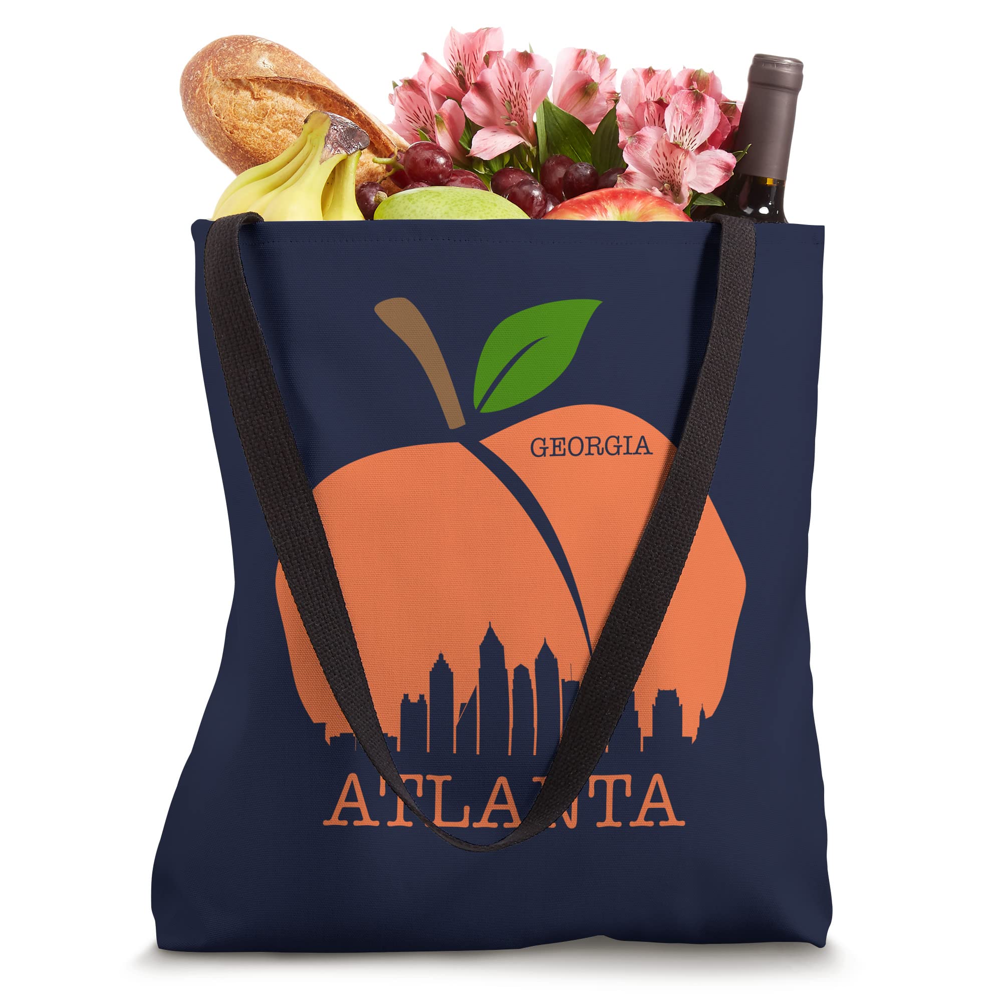 Atlanta Georgia Peach Skyline Tote Bag