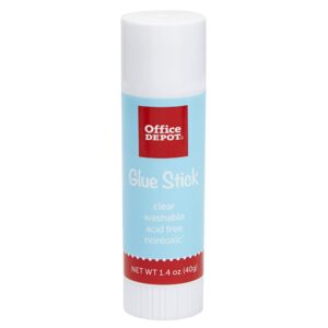 Office Depot® Brand Glue Sticks, 1.4 Oz, Clear, Pack of 3 Glue Sticks