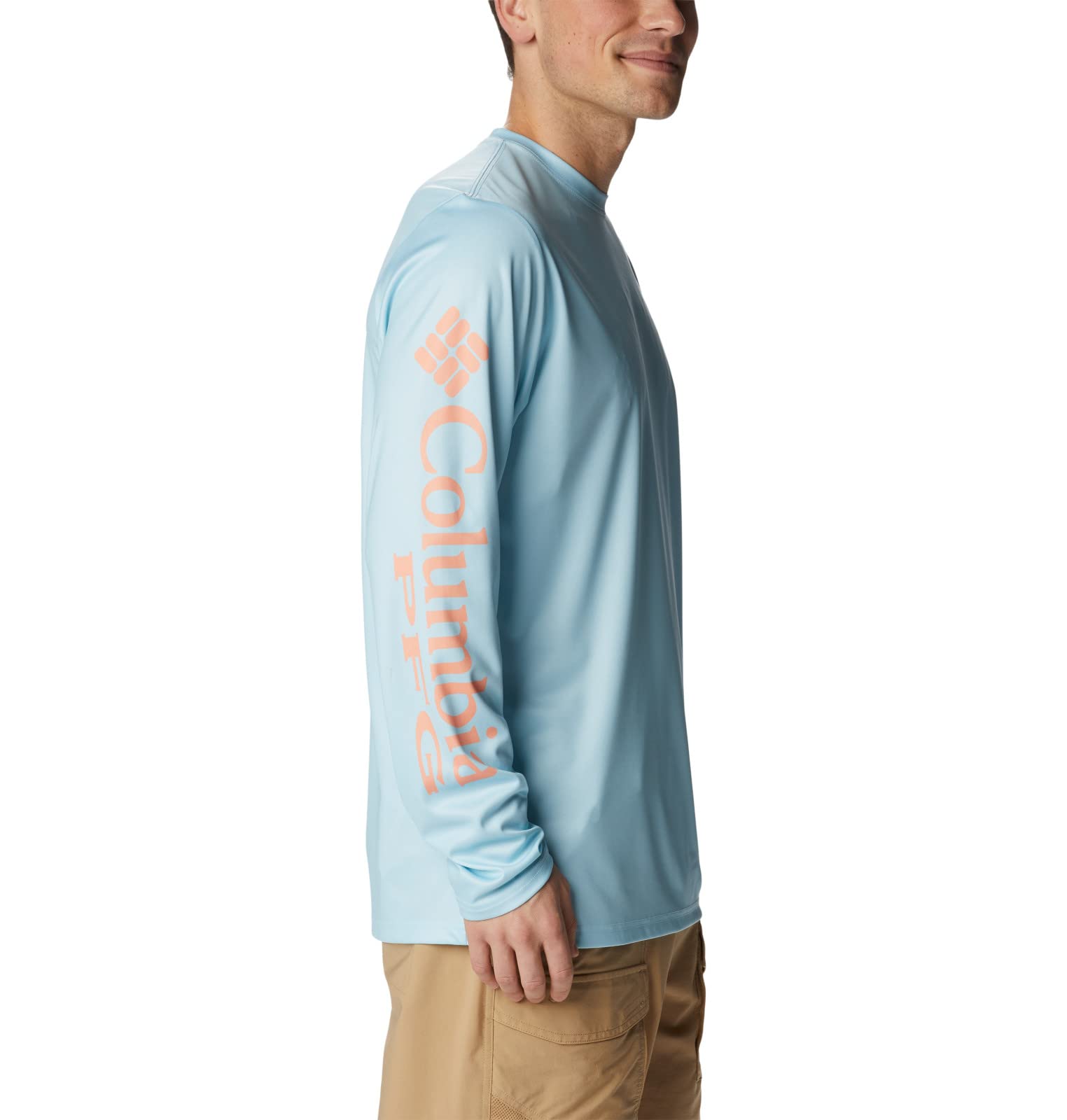 Columbia Men's Terminal Tackle PFG Carey Chen Long Sleeve, Spring Blue/Offshore Slam, X-Large