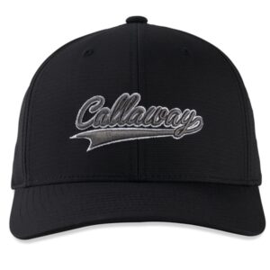 callaway golf tour cap tempo collection headwear (black/charcoal)