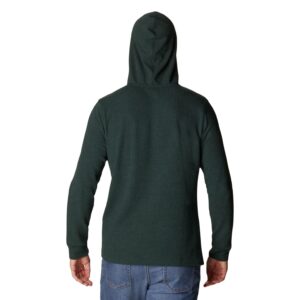 Columbia Men's Pine Peak Waffle Hoodie, Spruce Heather, Medium