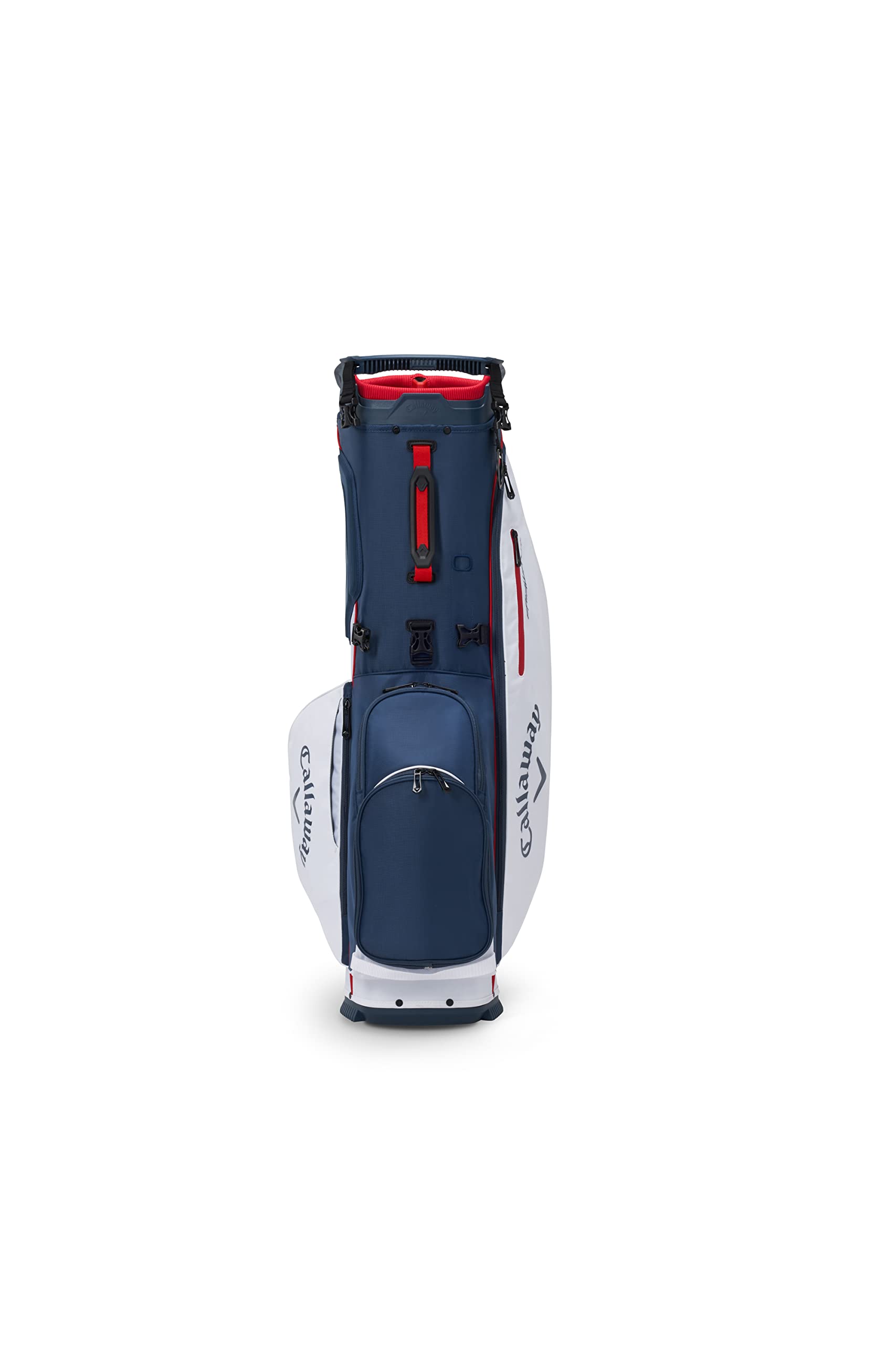 Callaway Golf 2022 Fairway Plus Stand Bag, Double Strap, Navy/White/Red Color