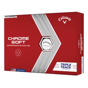 callaway golf 2022 chrome soft golf balls, triple track, white