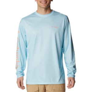 Columbia Men's Terminal Tackle PFG Carey Chen Long Sleeve, Spring Blue/Offshore Slam, X-Large