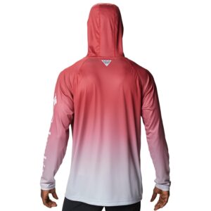 Columbia Men's Collegiate Super Terminal Tackle Hoodie, OS-Intense Red Game Fish Print, X-Large