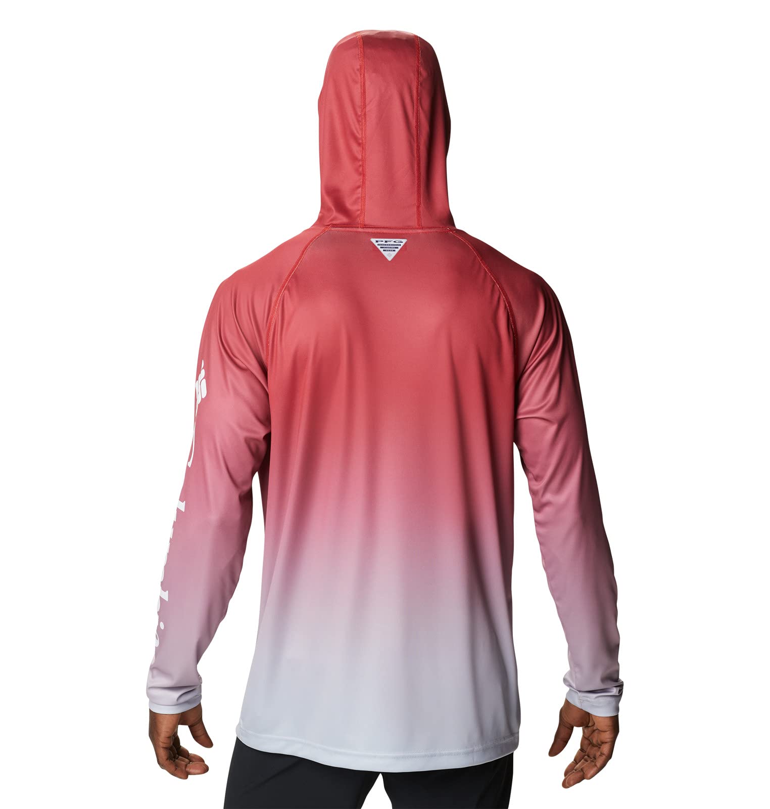 Columbia Men's Collegiate Super Terminal Tackle Hoodie, OS-Intense Red Game Fish Print, X-Large