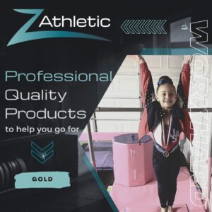 Z ATHLETIC Kip Bar and Folding Gymnastics Mat, 4 Ft x 8 Ft x 2 in