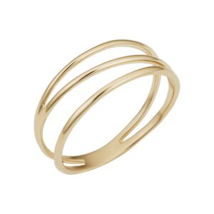 14k yellow gold triple band ring (size 10)