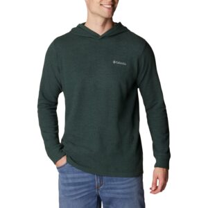 Columbia Men's Pine Peak Waffle Hoodie, Spruce Heather, Medium