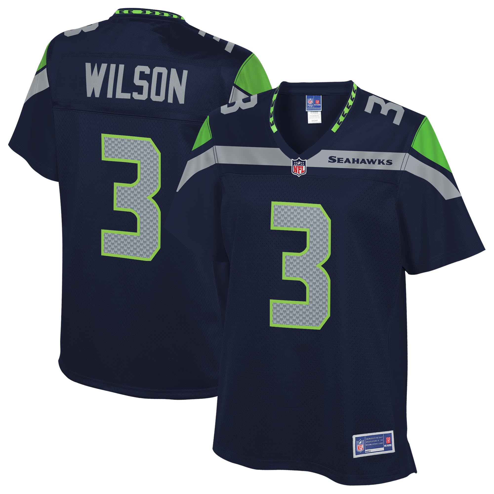 NFL PRO LINE Women's Russell Wilson College Navy Seattle Seahawks Team Player Jersey