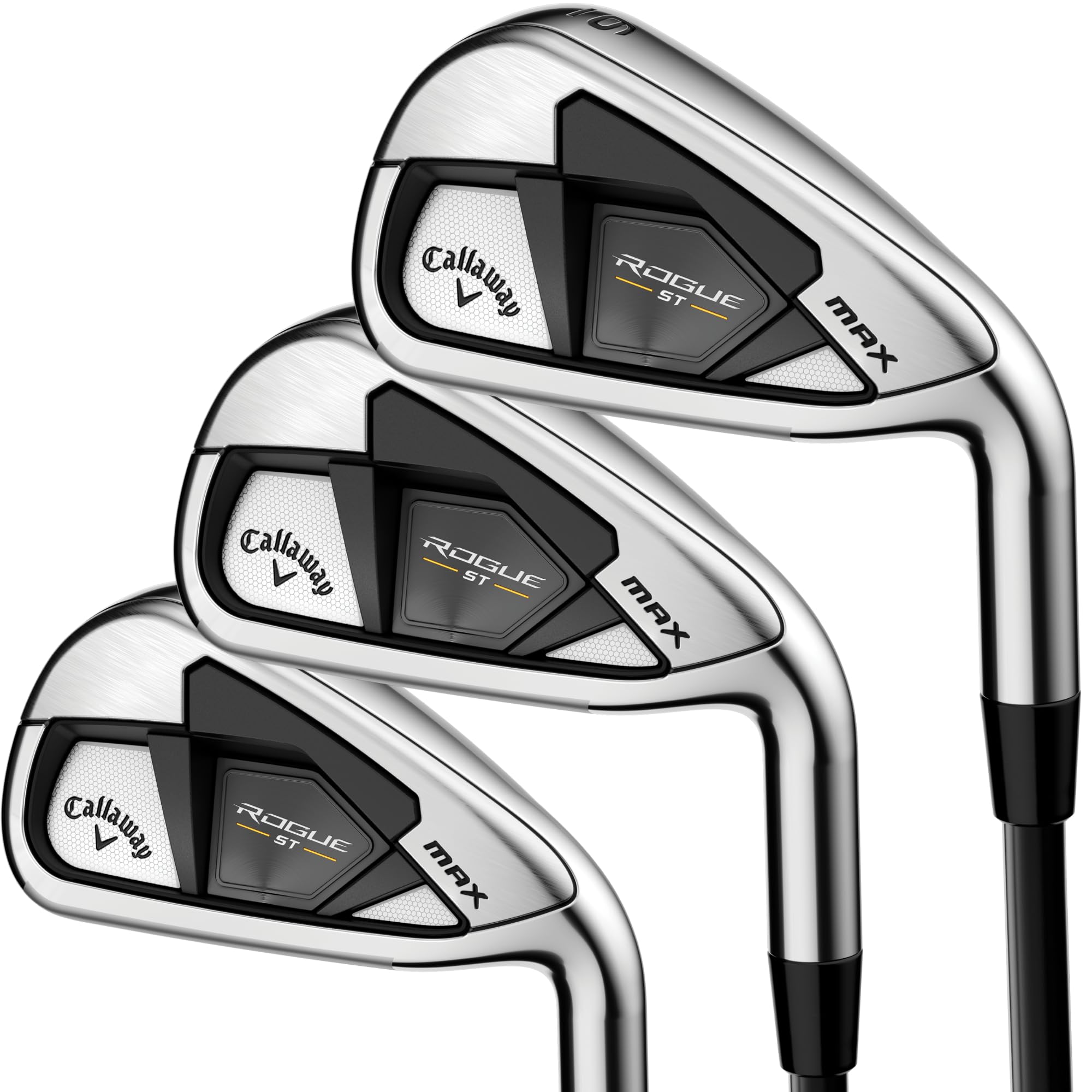 Callaway Golf Rogue ST Max Iron Set (Right Hand, Steel Shaft, Regular Flex, 5 Iron - PW, AW, Set of 7 Clubs)