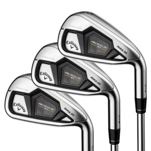 callaway golf rogue st max os lite iron set (right hand, graphite shaft, ladies flex, 6 iron - pw, set of 5 clubs)