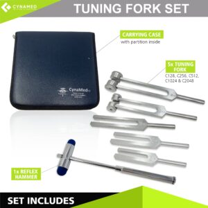 Cynamed Diagnostic Tuning Fork Set with Buck Hammer