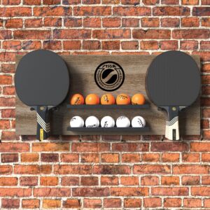 STIGA Ping Pong Storage Wall Rack, Brown