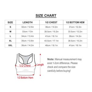 CBBYY Women's Sports Bras Red Plaid Padded Yoga Bras Longline Racerback Sports Bras Crop Tank Tops for Workout Fitness