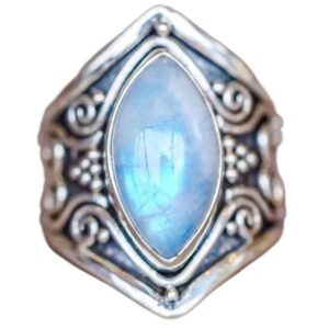 zjqzbss s925 sterling silver ladies gemstone ring retro silver ring natural moonstone jewelry fashion all-match jewelry (7)