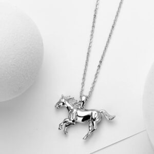 WIOY Horse Necklace 925 Sterling Silver for Women