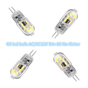 𝐒𝐫𝐢𝐨𝐦𝐧𝐲 G4 LED Bulb 12V G4 Bi Pin Bulb 2W Equivalent to Halogen lamp 20W, 6000K White Light, Non-dimmable, Suitable for Landscape Bulbs 10-Pack