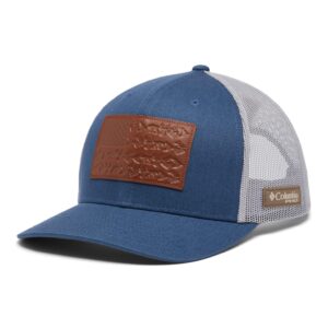 Columbia Unisex PHG Leather Game Flag Snap Back - High, Zinc/Cool Grey, One Size