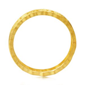 CHOW SANG SANG Cultural Blessings Daily Bliss 999.9 24K Gold Price-by-Weight Gold Buddhist Mantra Om Mani Padme Hum Gold Ring for Women 83215R (Our Size 13 / US Size 6)