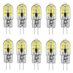 𝐒𝐫𝐢𝐨𝐦𝐧𝐲 g4 led bulb 12v g4 bi pin bulb 2w equivalent to halogen lamp 20w, 6000k white light, non-dimmable, suitable for landscape bulbs 10-pack