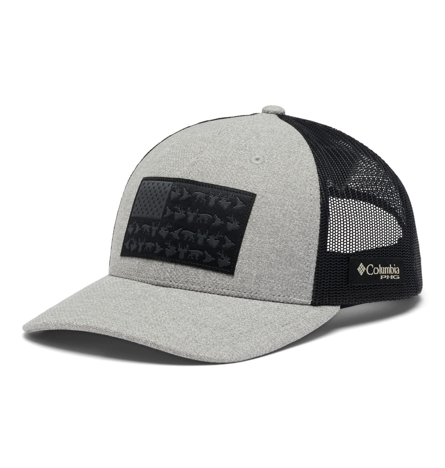 Columbia Unisex PHG Game Flag Mesh Snap Back - High, Cool Grey Heather/Black, One Size