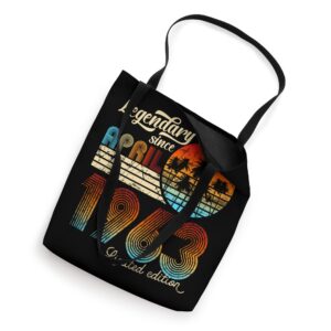 60. Birthday 60 Legendary Since April 1963 Gift Tote Bag