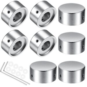 pedal footswitch topper metal barefoot pedal buttons with 3 screws and rubber insert fit tightly on common pedal switches(3/8"10mm) increase accuracy and comfort silver, 18 pack