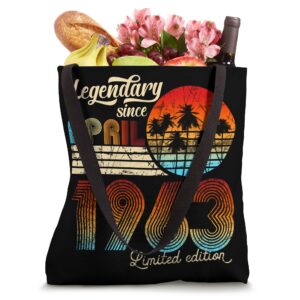 60. Birthday 60 Legendary Since April 1963 Gift Tote Bag