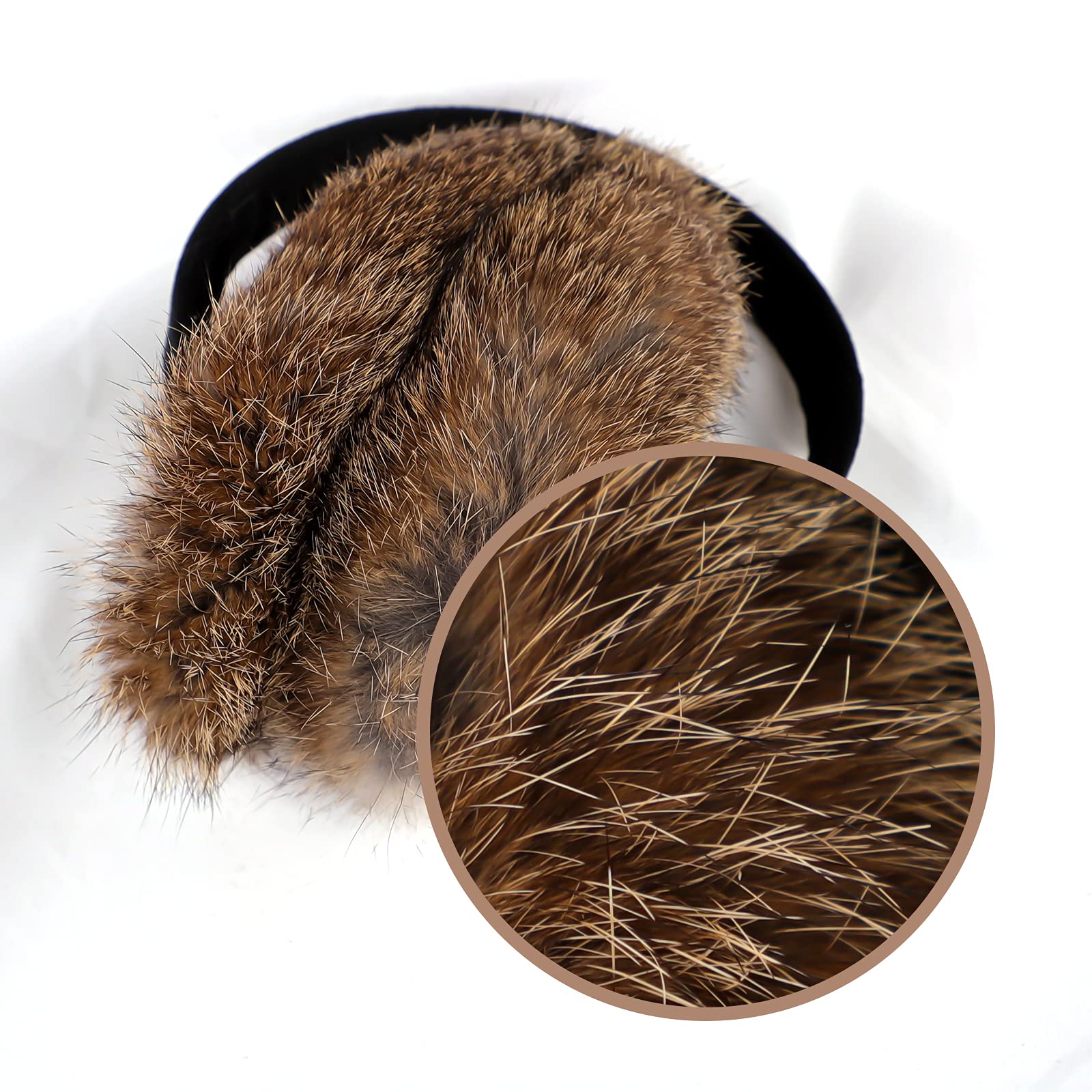 Clobeau Women Girls Faux Fur Earmuffs Earlap Christmas Reindeer Ear Warmers Muffs Cover (Brown)