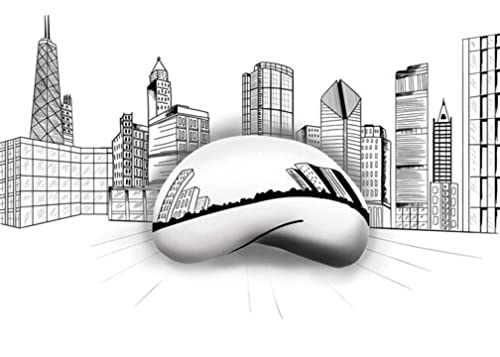 Chicago The Bean Cloud Gate Mini Piggy Bank 4" x 3" Silver