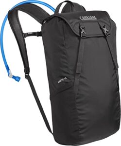 camelbak arete 18 hydration backpack for hiking, 50oz, black/reflective